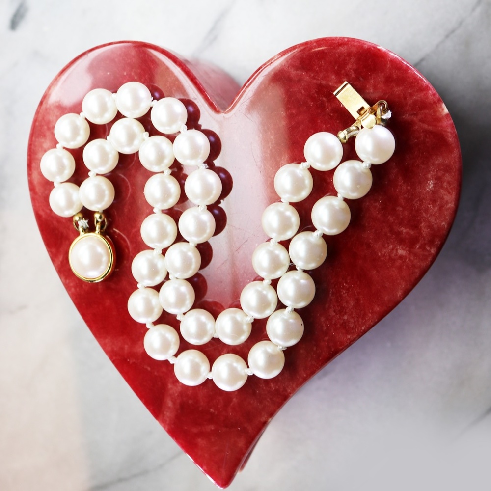 Vintage Carolee Double Strand White Pearl - Gem